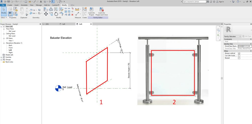Hướng Dẫn Baluster Family Revit Cho Railing